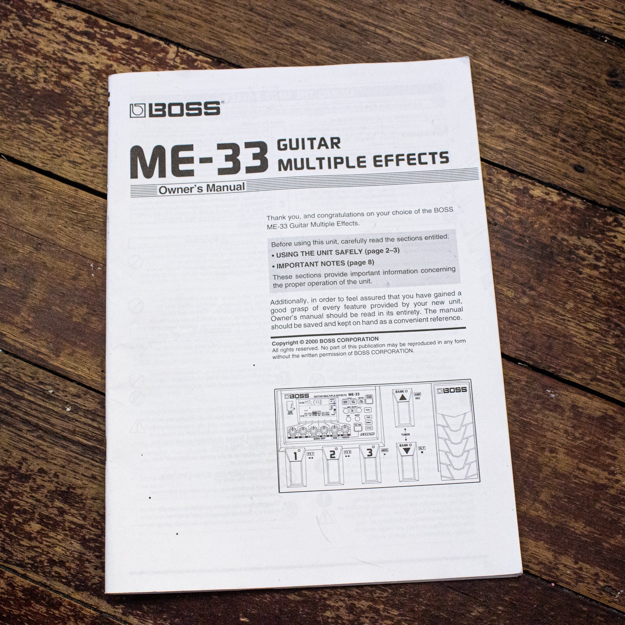 Boss ME-33 Guitar Multiple Effects Pedal – Topshelf Instruments