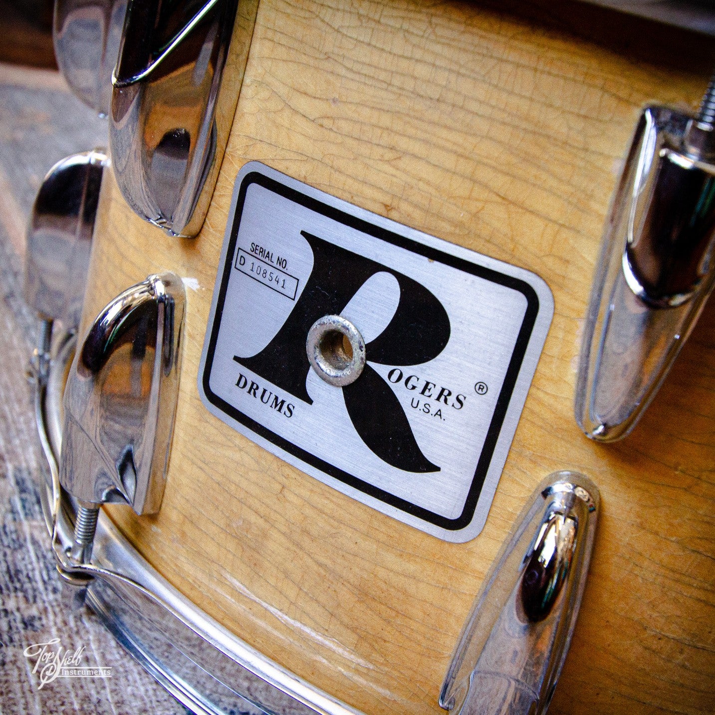 №30 Rogers Big R XP-10 Super-Ten 14x8 Maple Snare Drum 1983 Natural ...