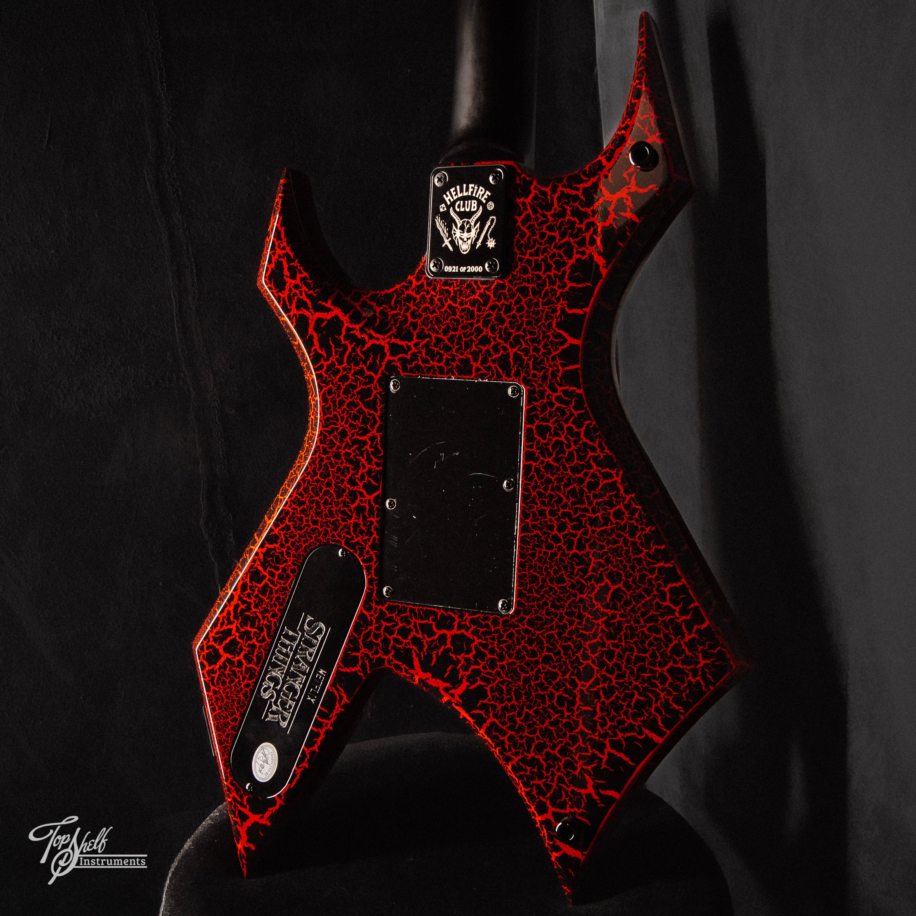 BC Rich x Stranger Things 'Eddie's Guitar' Warlock Red Crackle 2022 ...