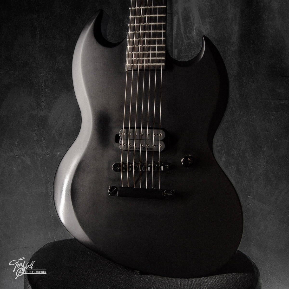 LTD Viper-7 Black Metal Baritone Black Satin 2018 – Topshelf Instruments