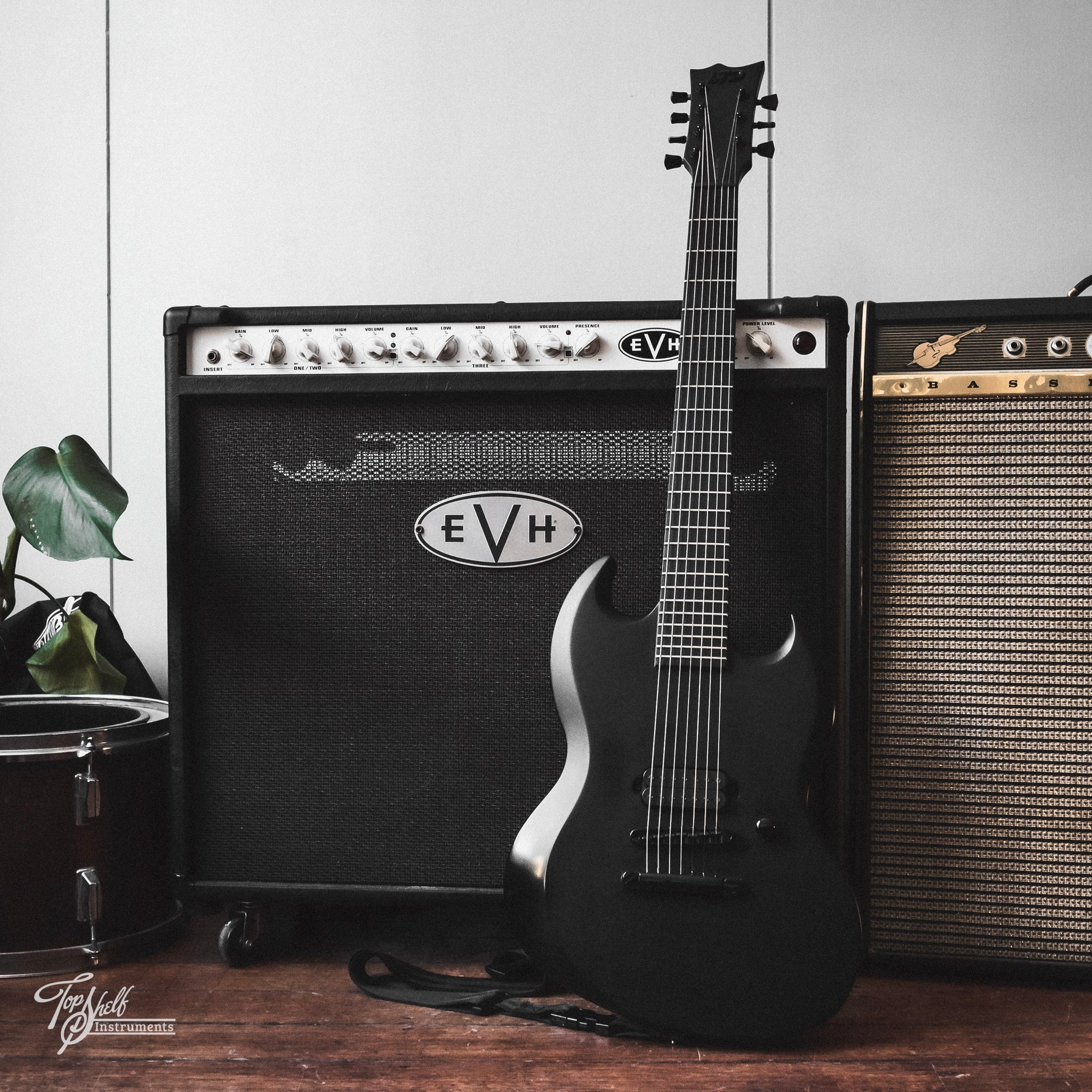 LTD Viper-7 Black Metal Baritone Black Satin 2018 – Topshelf Instruments