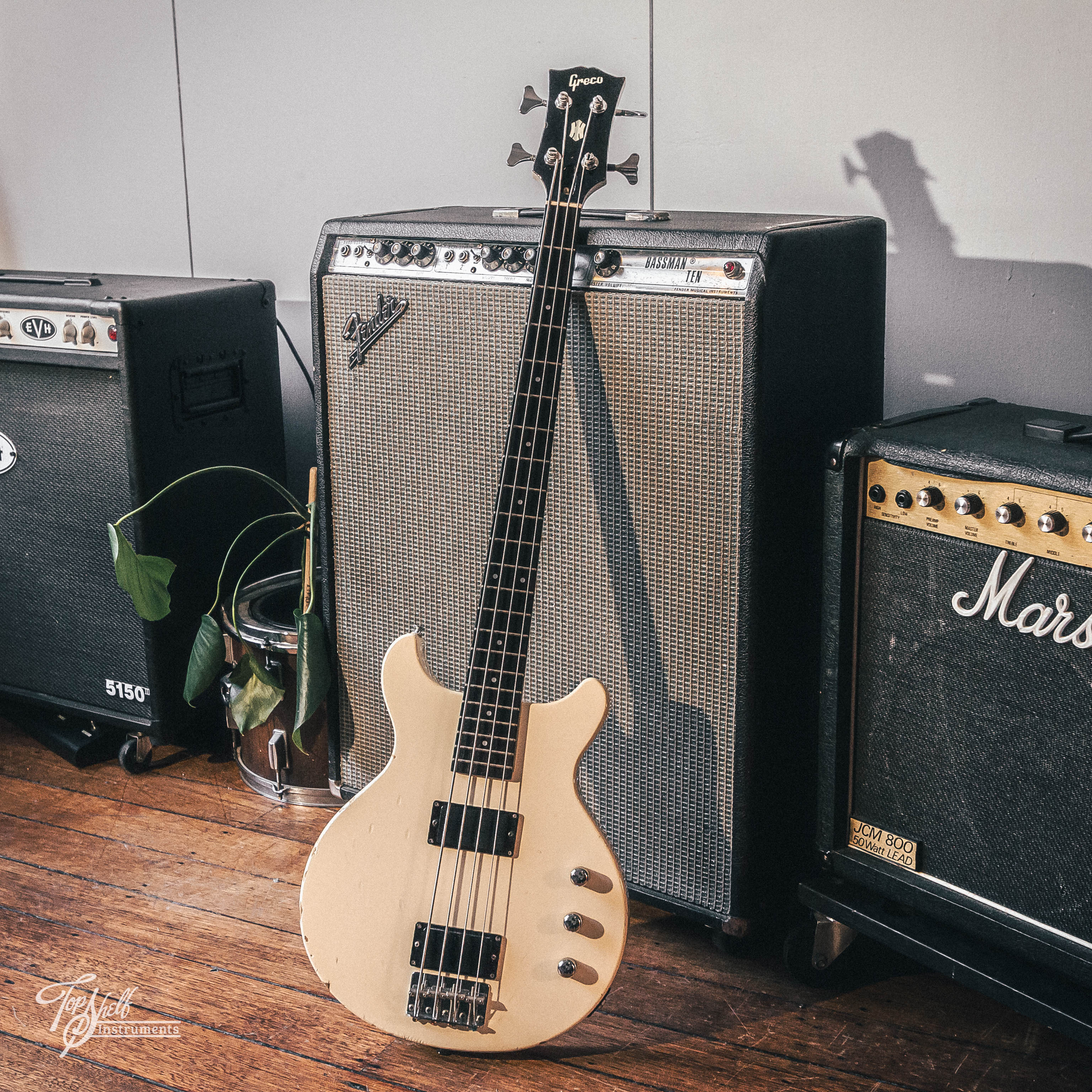 Greco TVB-45 White 1990 – Topshelf Instruments