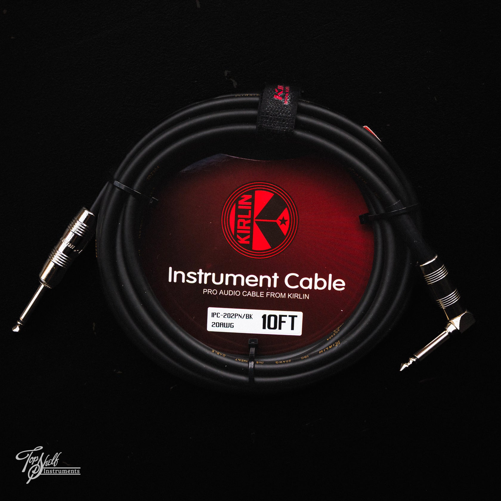 Kirlin 10FT/3M Instrument Cable ST/RA - Plain Black – Topshelf Instruments