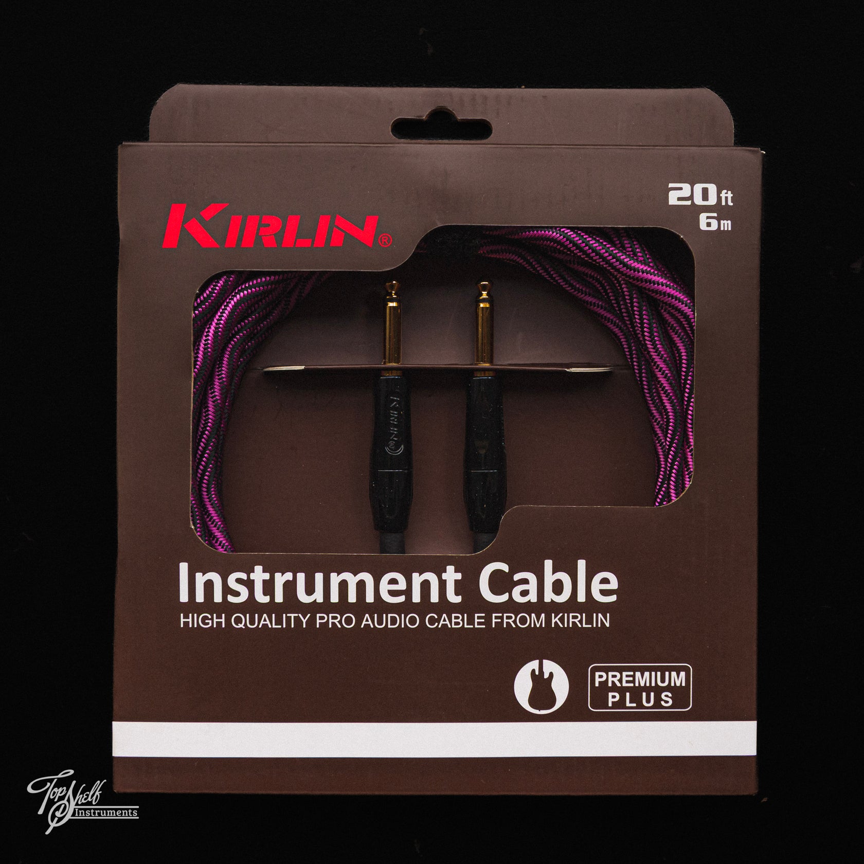 Kirlin Premium Plus 20FT/6M Instrument Cable ST/ST - Purple Wave ...