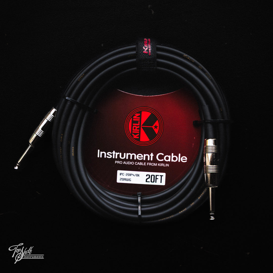 Kirlin 20FT/6M Instrument Cable ST/ST - Plain Black – Topshelf Instruments