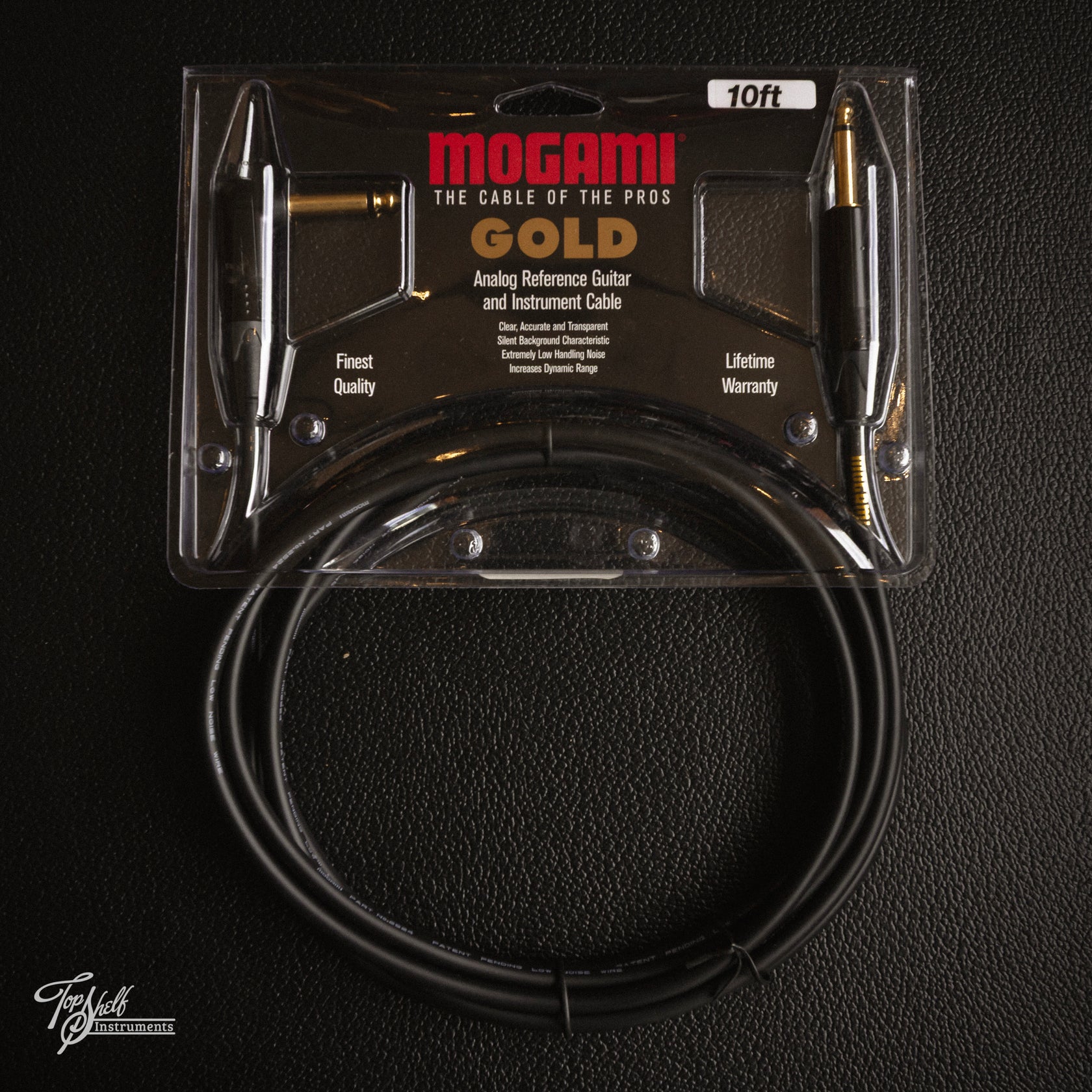 Mogami Gold Analog Reference Guitar and Instrument Cable 10FT ST/RA ...