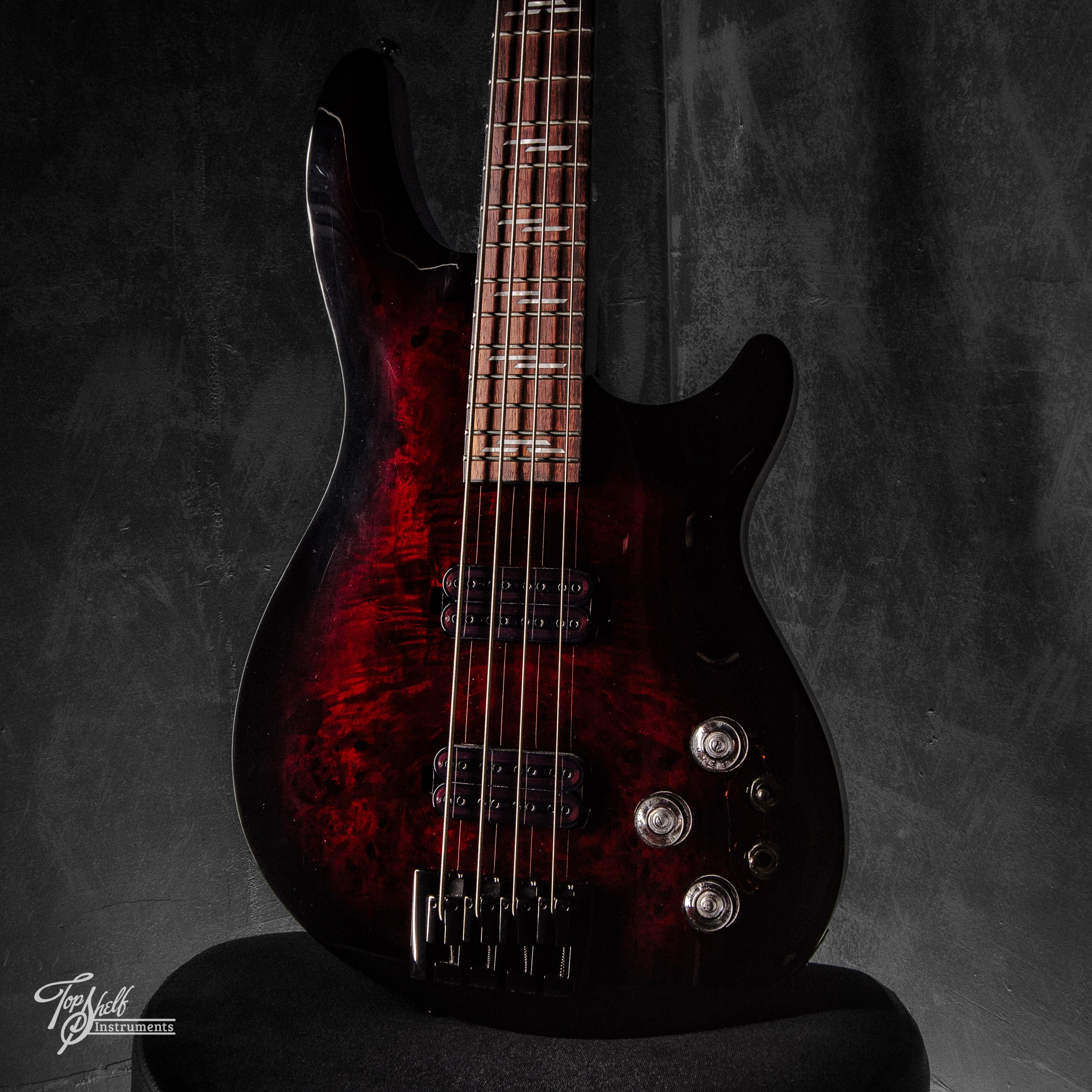 Schecter Omen Elite 4 Bass Black Cherry Burst 2022 – Topshelf Instruments