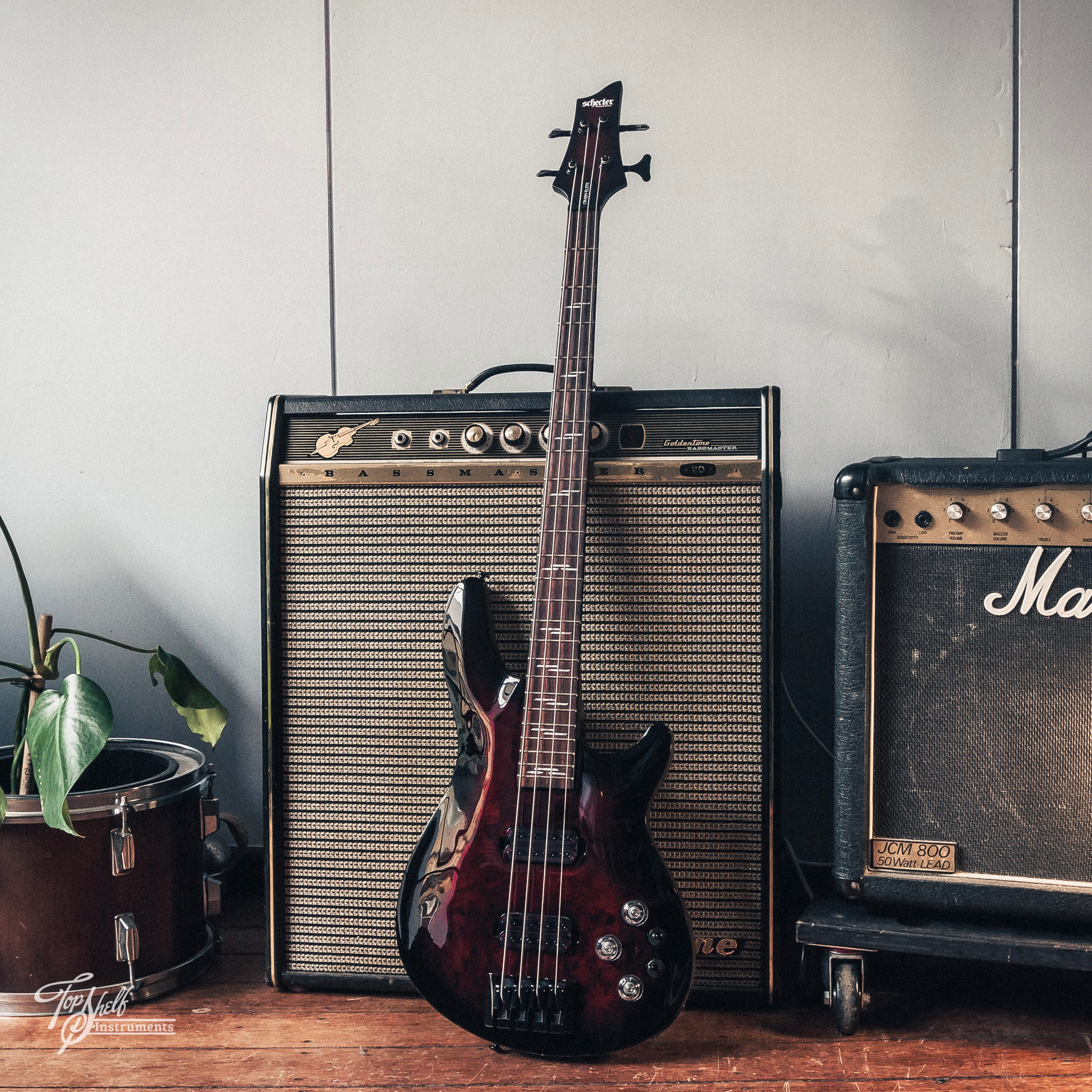 Schecter Omen Elite 4 Bass Black Cherry Burst 2022 – Topshelf Instruments