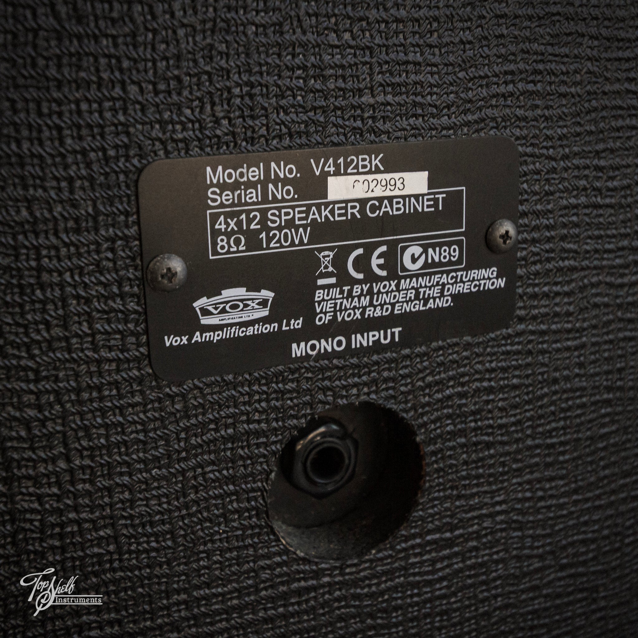 Vox V412BK 4x12" Guitar Speaker Cabinet – Topshelf Instruments