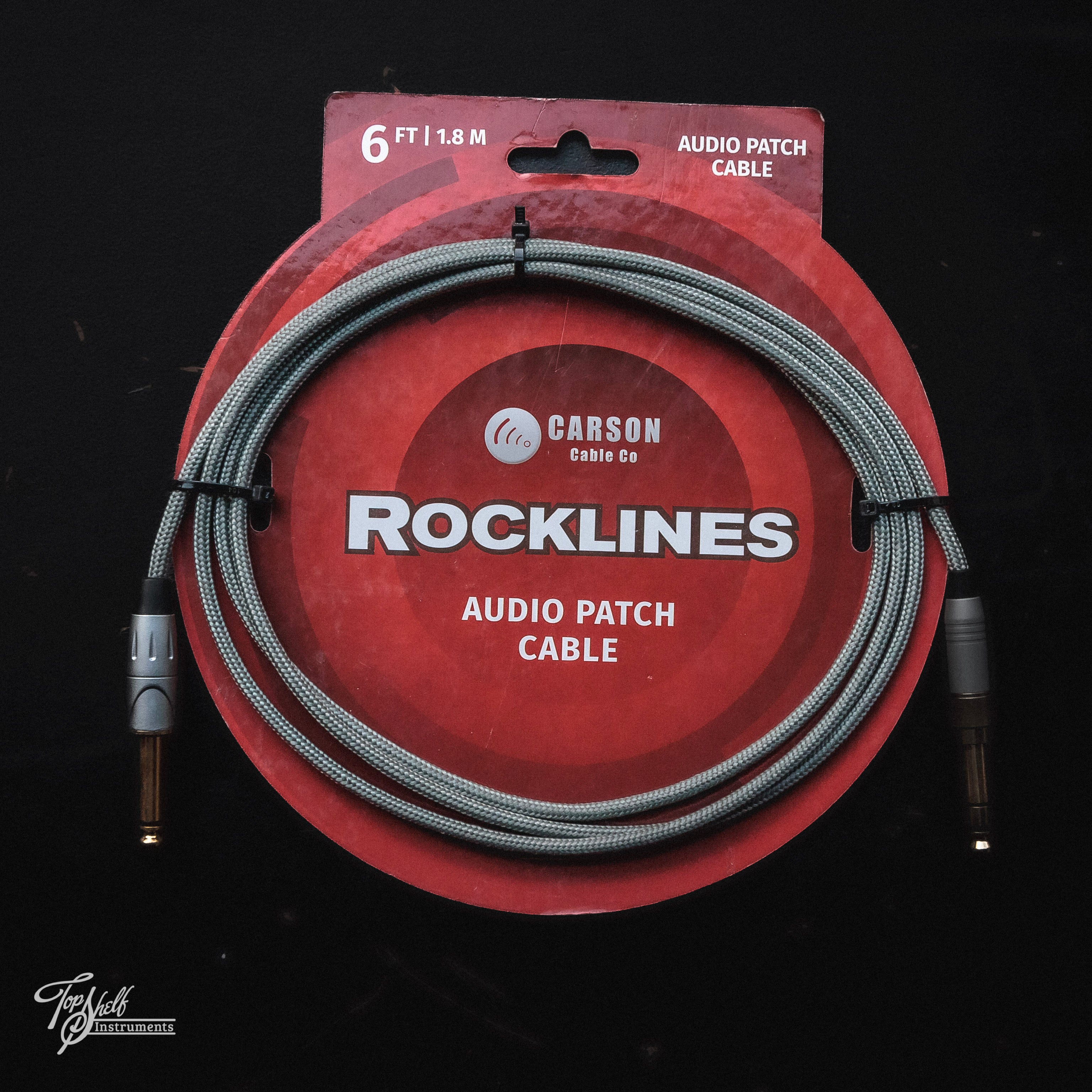 Carson Rocklines 6ft Audio Patch Cable - 3.5mm Stereo to 1/4" Mono ...