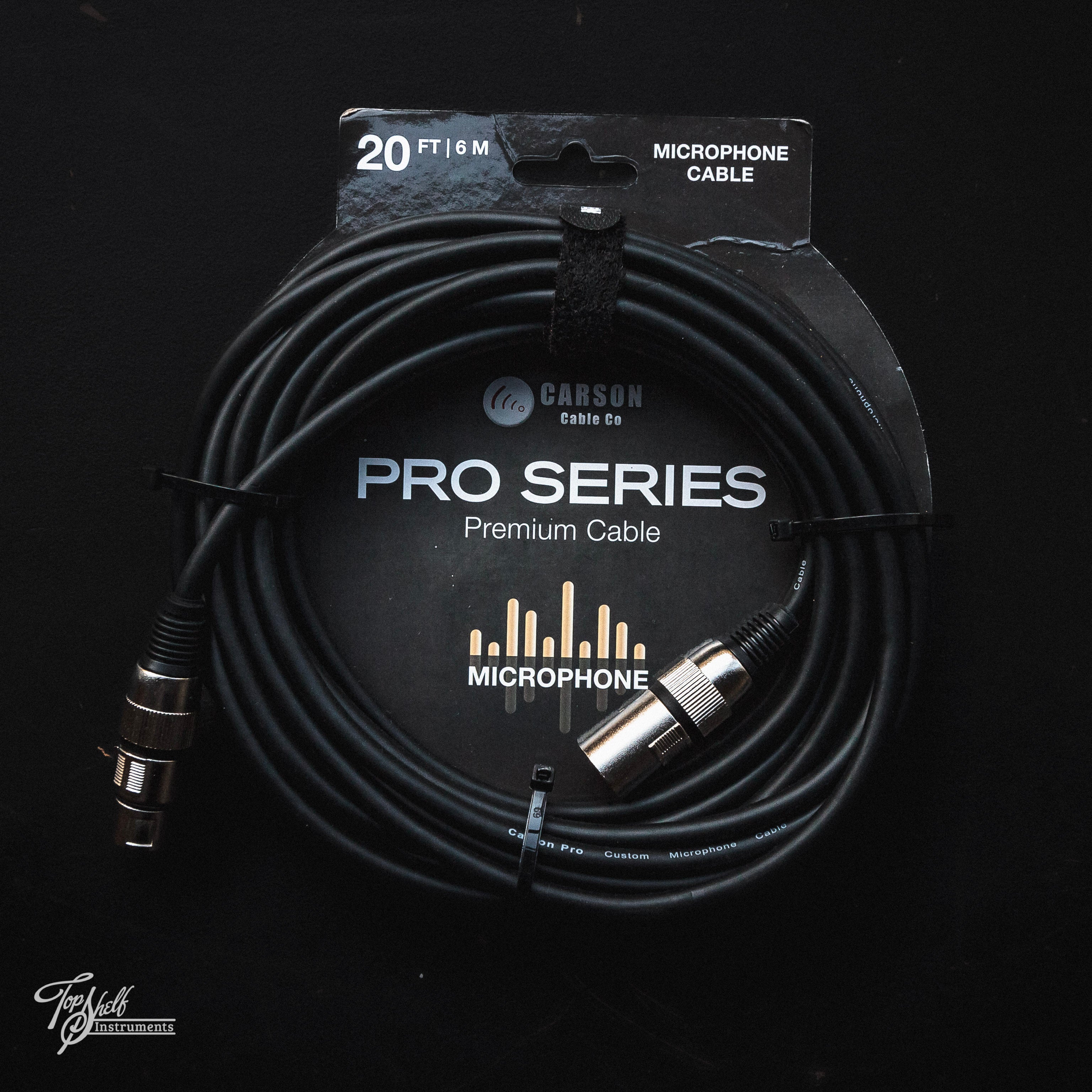 Carson Pro Series 20ft Microphone Cable XLR-XLR – Topshelf Instruments