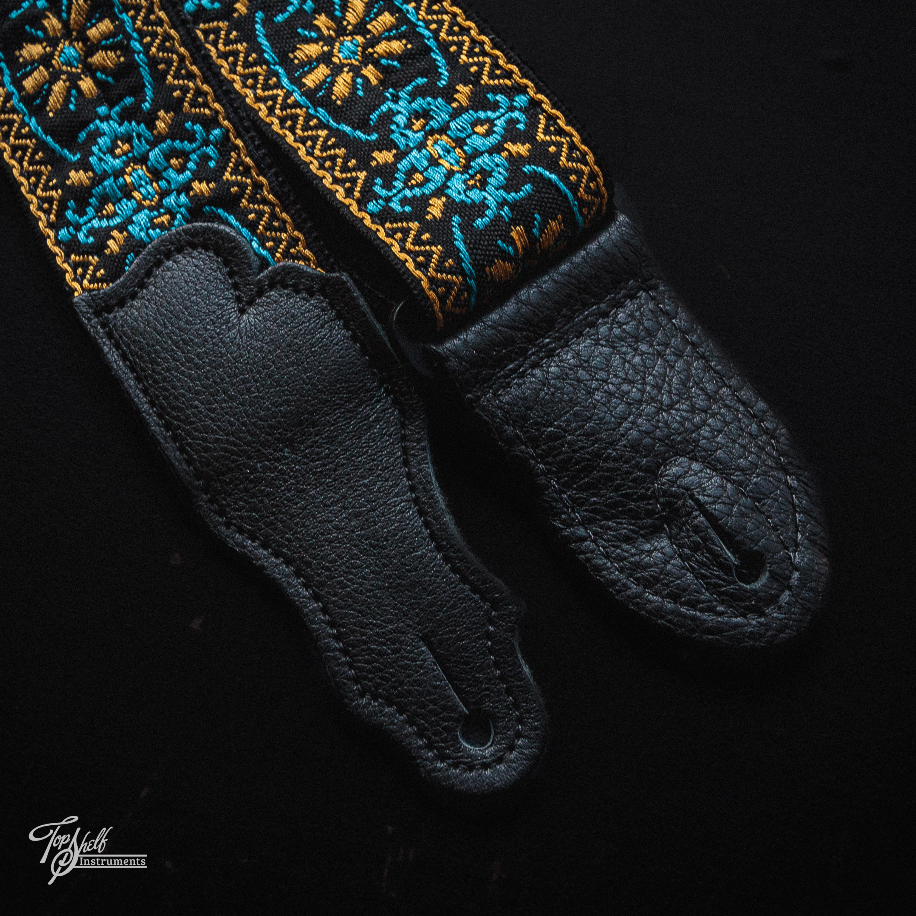 Franklin 2" Retro Woven Cotton Guitar Strap - Turquoise – Topshelf ...