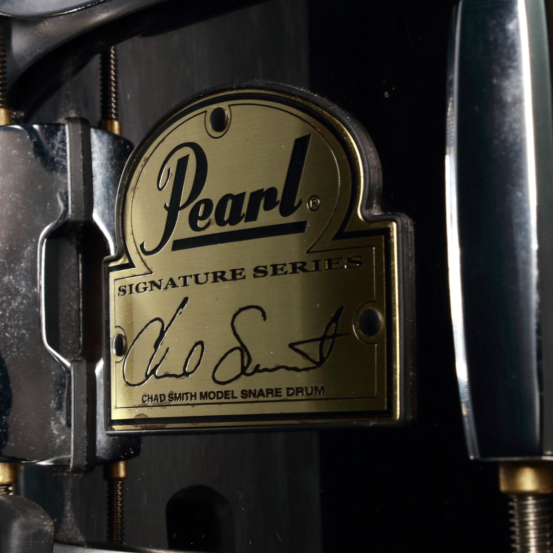 Pearl Chad Smith Signature 14x5 Black Nickel Over Steel Snare Drum ...